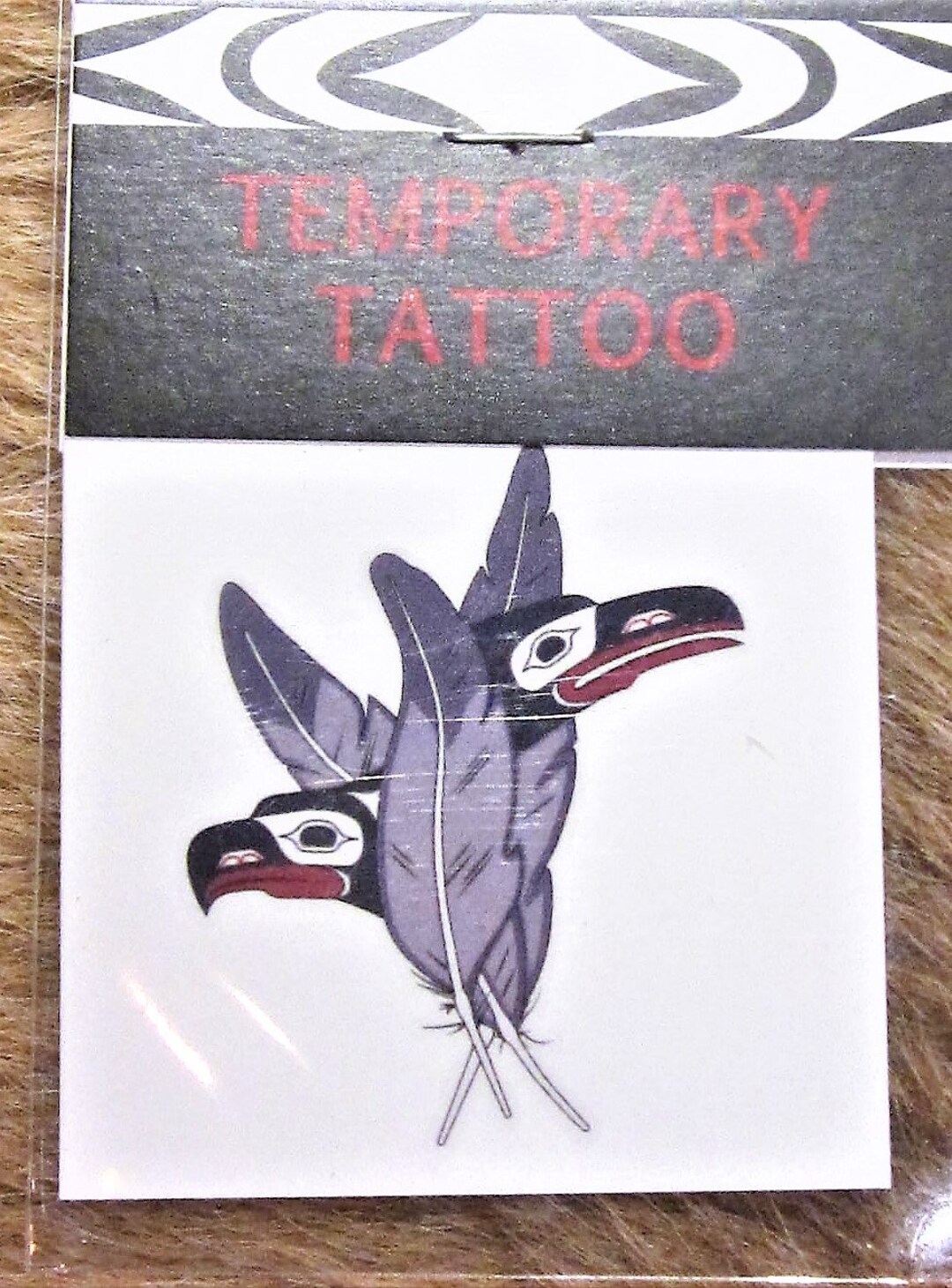 Haida First Nation 'raven & Eagle Feathers' Temporary Tattoo Pacific ...