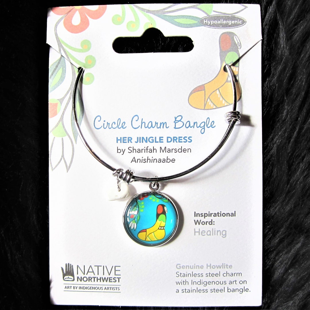 Anishinaabe First Nation 'her Jingle Dress' Howlite Adjustable Circle ...