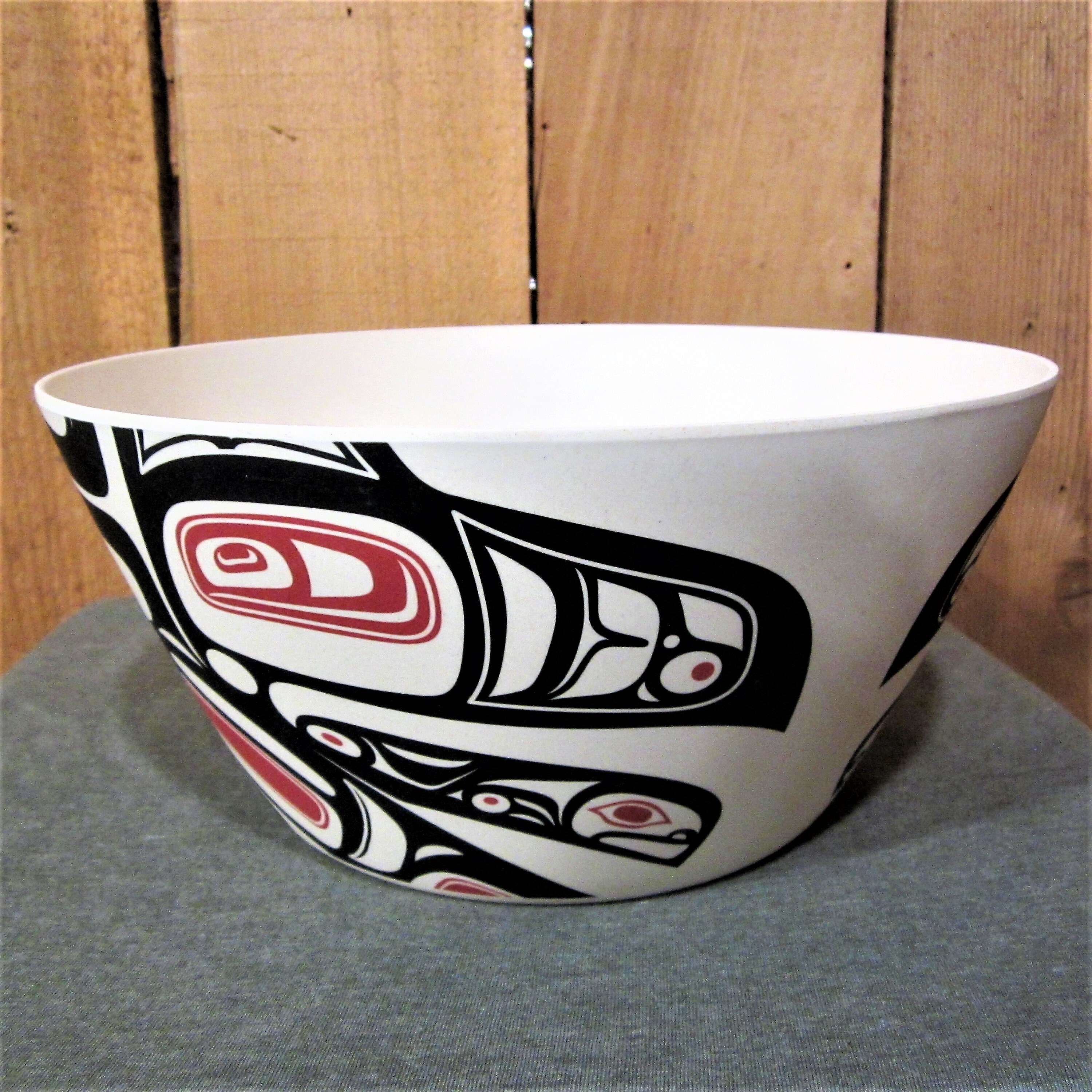 Tsimshian First Nation 'running Raven' Bamboo Serving Bowl 10" Inch ...