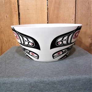 Tsimshian First Nation 'running Raven' Bamboo Serving Bowl 10" Inch ...