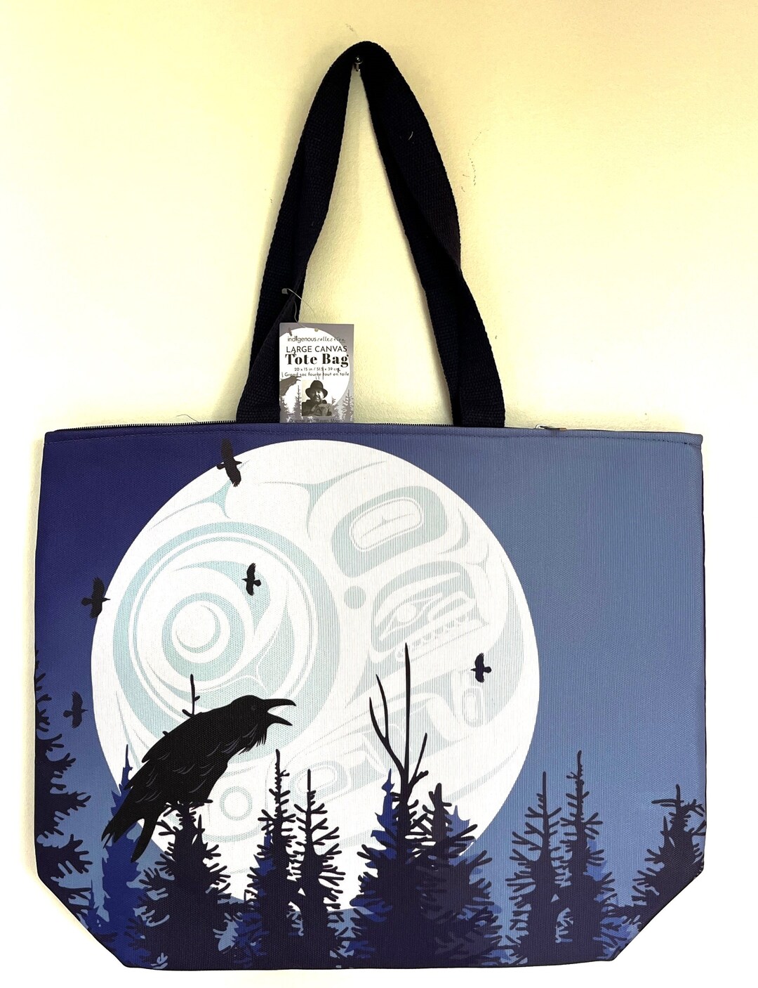 Tlingit First Nations 'raven Moon' Tote Bag Pacific North West Coast ...