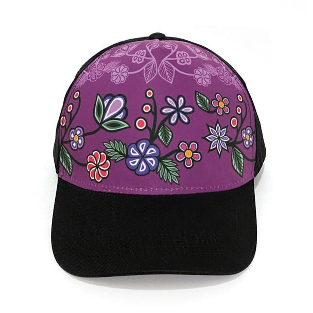 Ojibway First Nations 'ojibwe Florals' Adjustable Ball Cap Hat Eastern ...