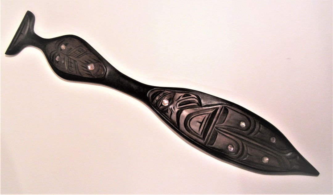 Nuu Chah Nulth First Nation 'eagle & Whale' Carved Paddle Pacific North ...