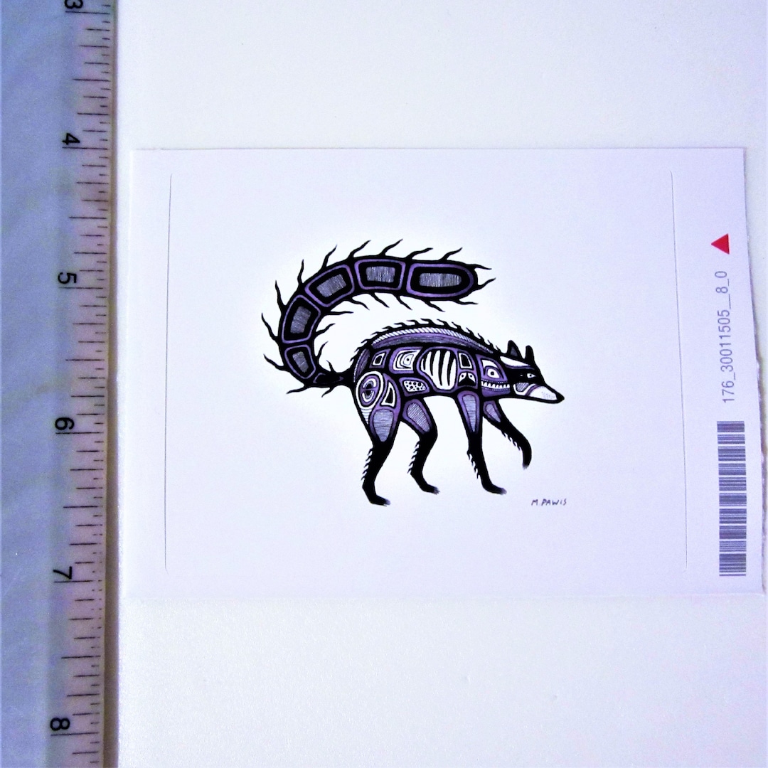 First Nations ''wolf'' Sticker Decal Native Westcoast Indigenous Art - Etsy