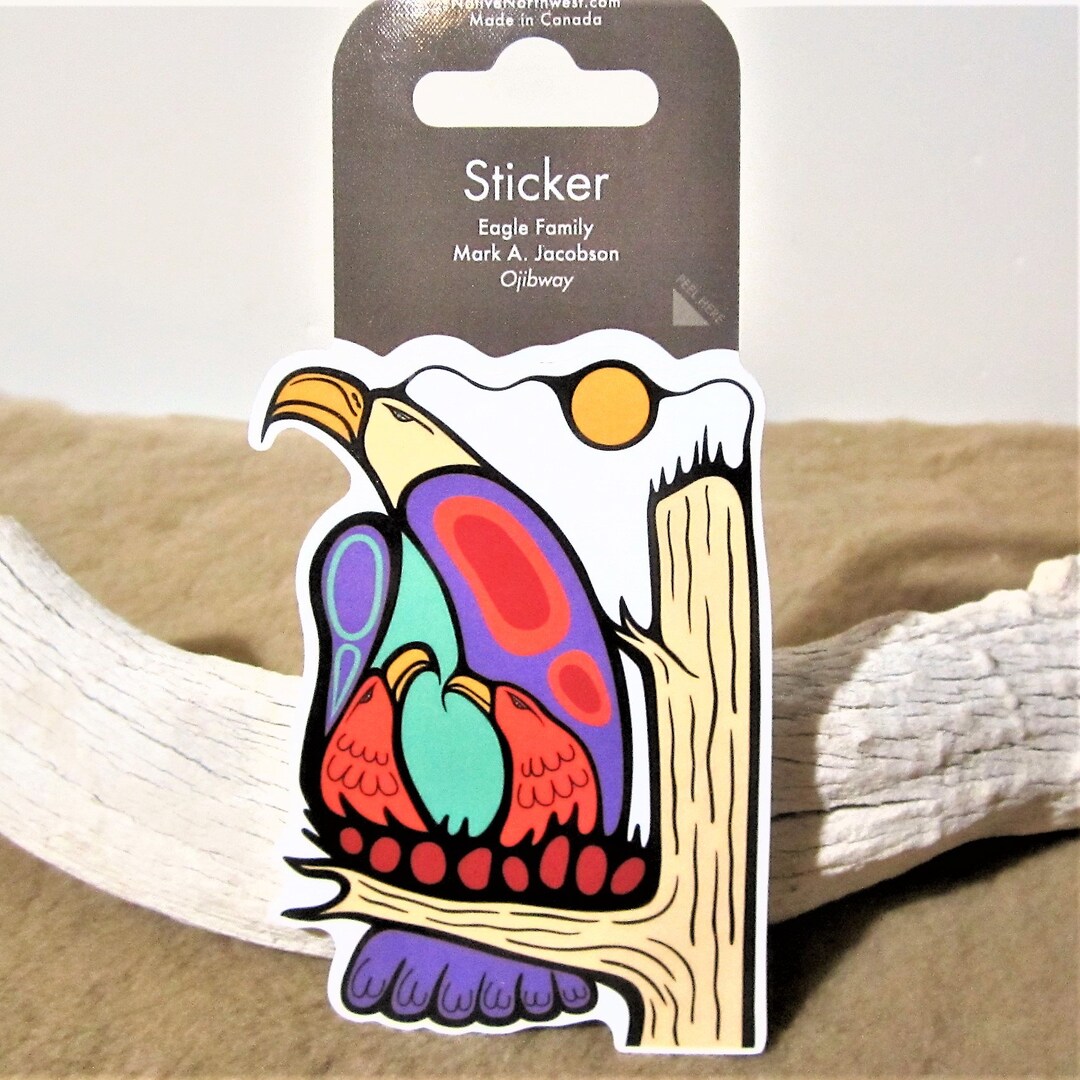 Ojibway First Nation 'eagle Family' Vinyl Sticker Decal Eastern ...