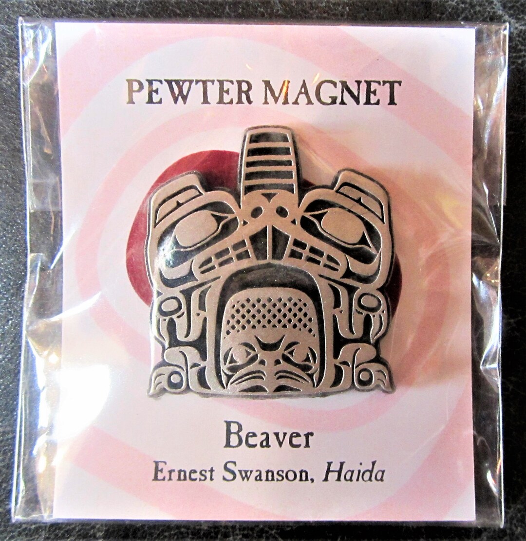 Haida First Nation 'beaver' Pewter Stick on Fridge Magnet Pacific North ...