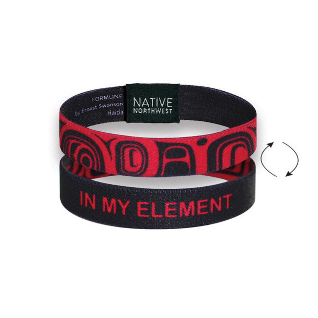 Haida First Nation 'formline' 0.5" Inspirational Wristband Pacific ...