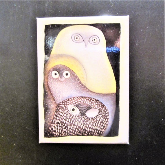 Inuit First Nations ' Owls' Native Indigenous Art | Etsy