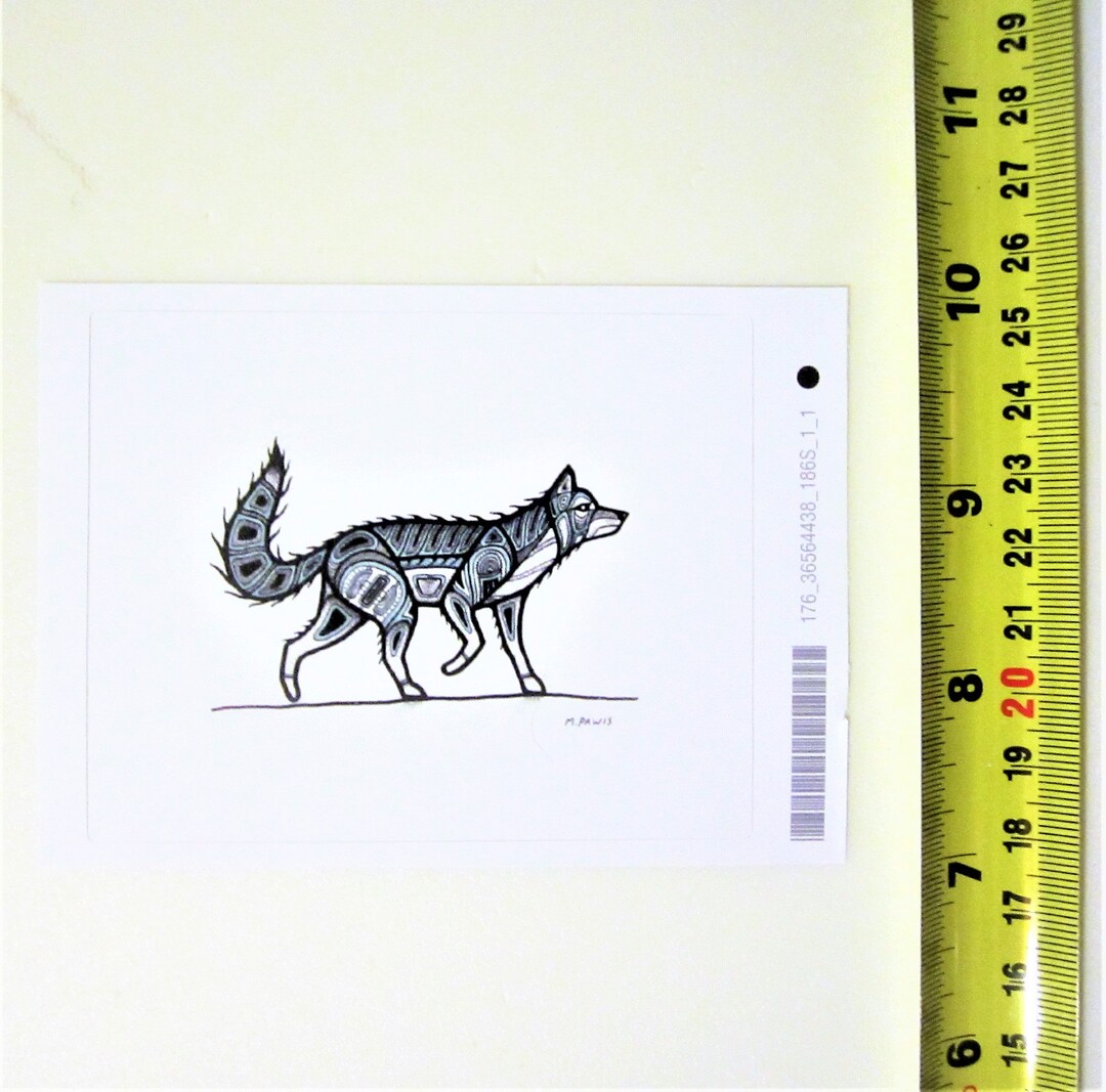 First Nations ''traditional Wolf'' Sticker Decal West Coast Native ...