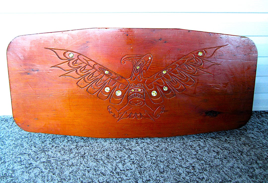 Nuu Chah Nulth First Nation Large 'thunderbird' Card Table Plaque ...