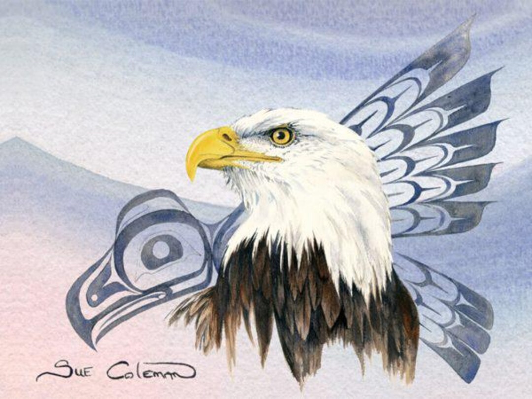 First Nations 'eagle's Pride' Large Stick on Fridge Magnet Pacific ...
