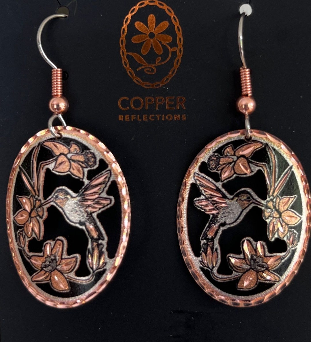 First Nations Copper Silver Plate Earrings Pacific North West Coast ...