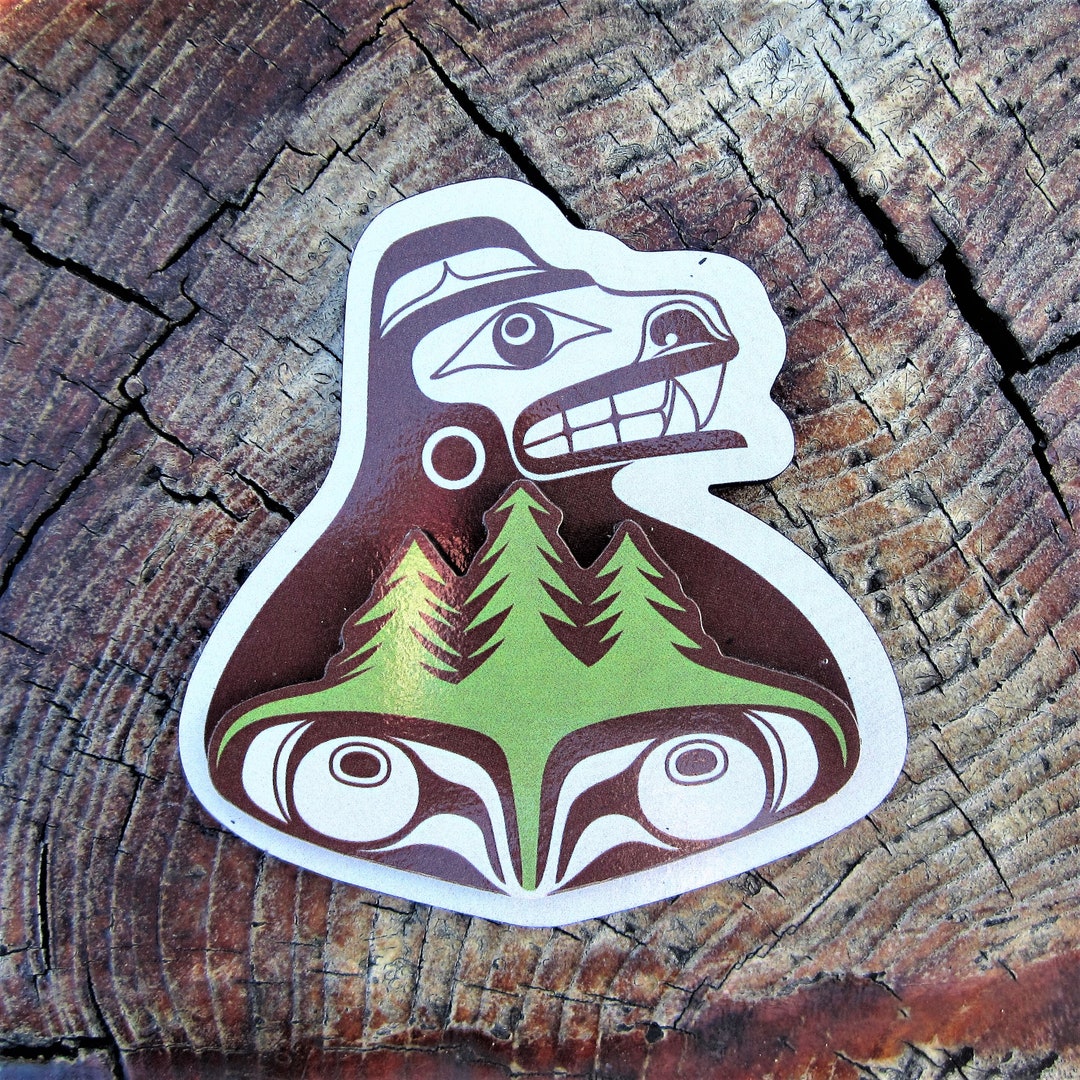 Haida First Nations 'tree Hugger Bear' 3D Stick on - Etsy