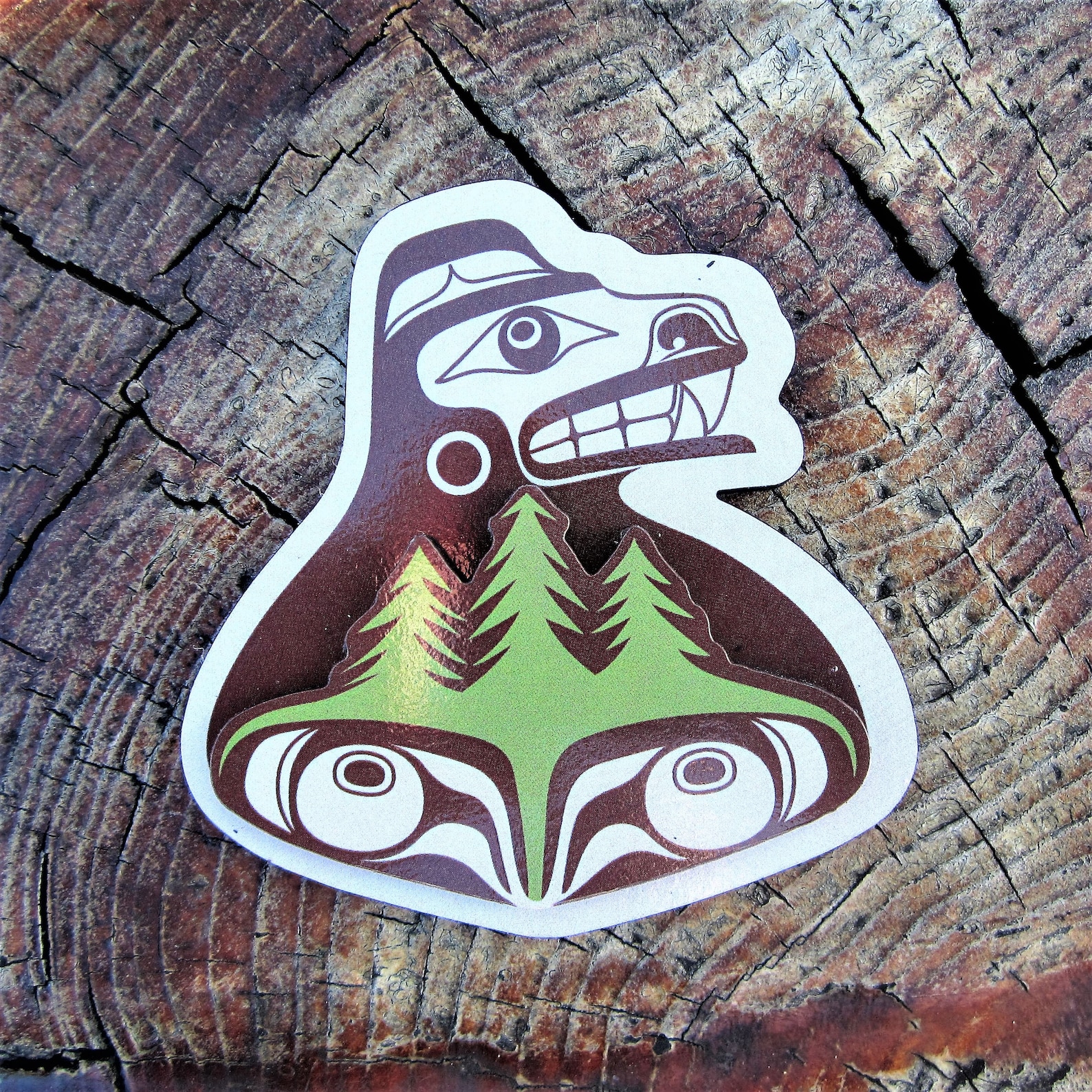 Haida First Nations 'tree Hugger Bear' 3D Stick on - Etsy