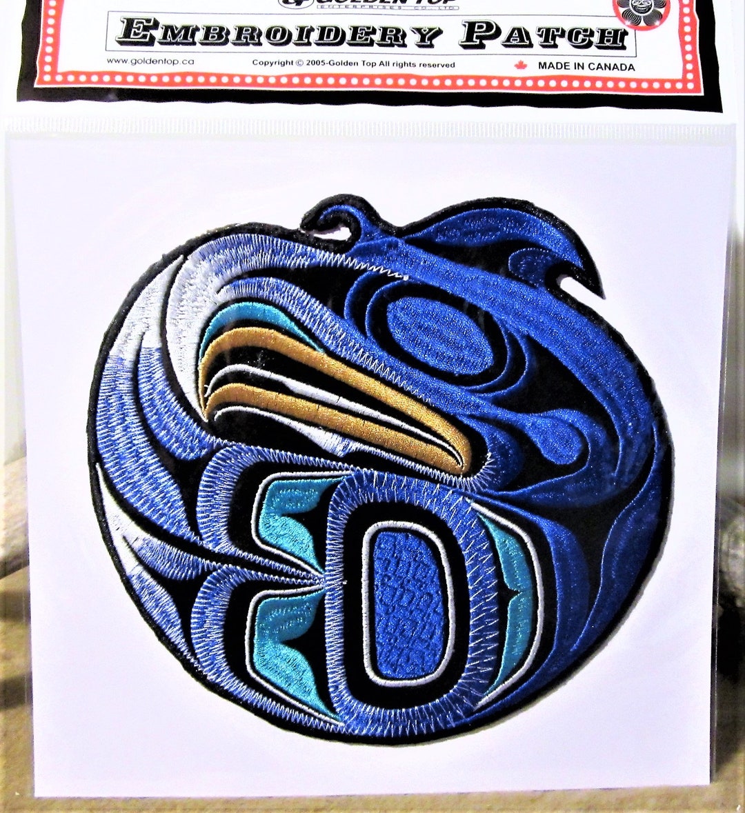 Coast Salish First Nation 'eagle' Large Embroidered Patch Pacific North ...