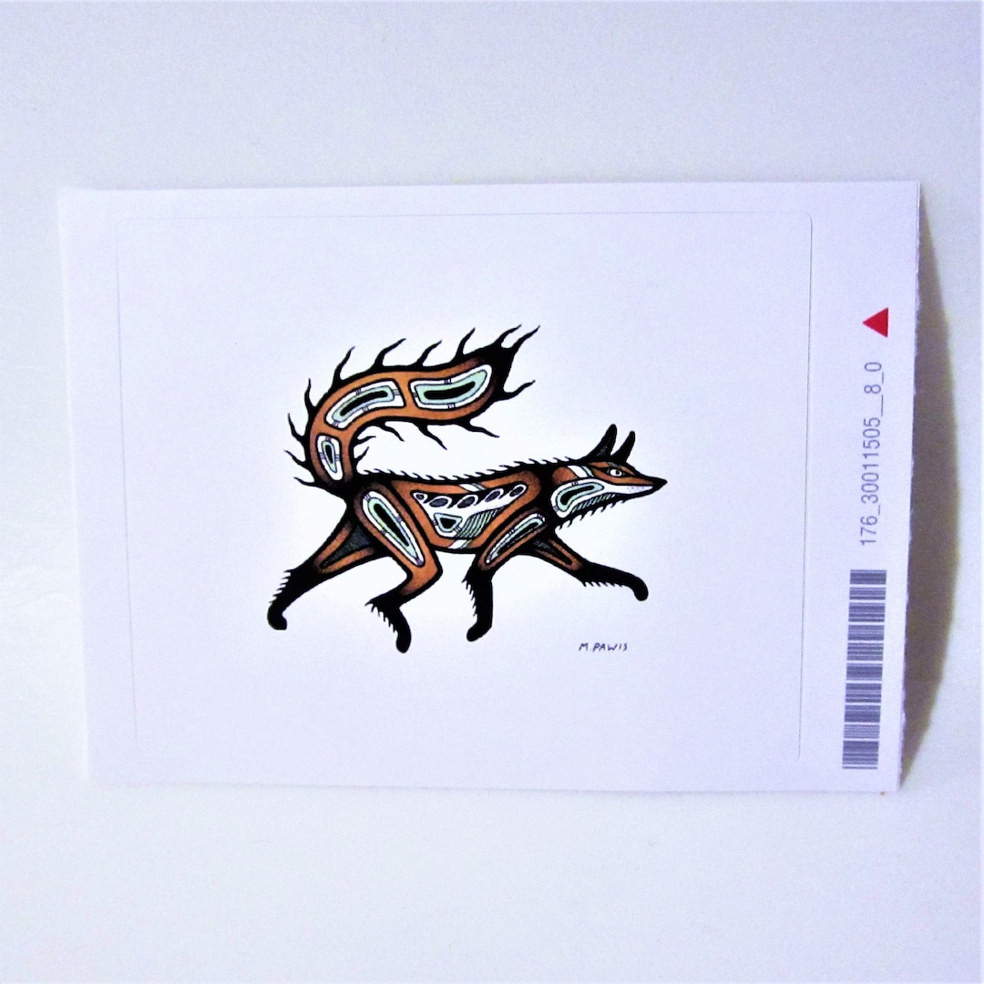First Nations ''red Fox'' Sticker Decal Native Westcoast Indigenous Art ...