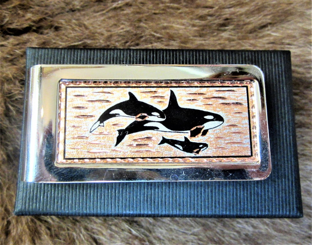 First Nations Copper 'orca Family' Money Clip Pacific North West Coast ...