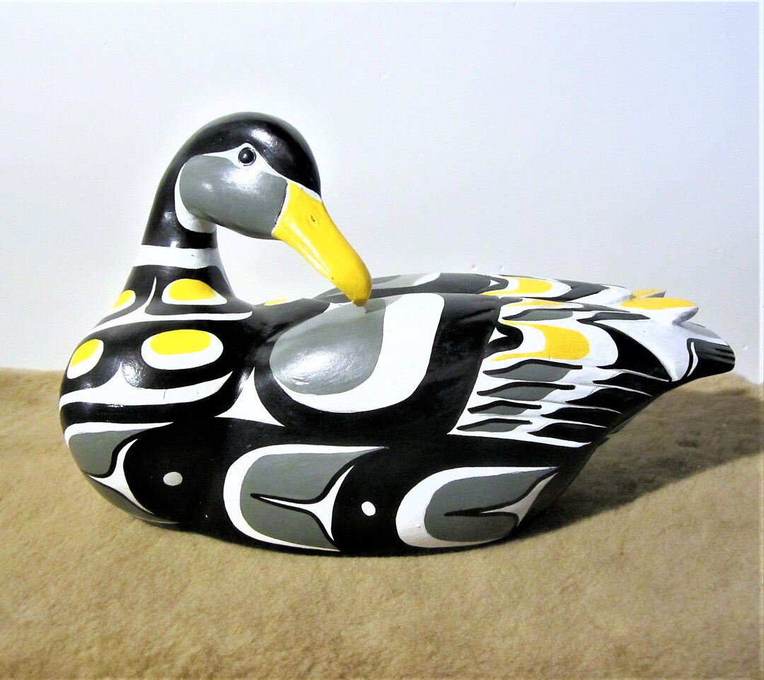 Kwakiutl First Nation 'duck' Hand Painted Carving Pacific North West ...