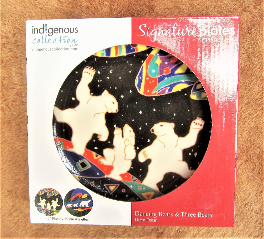 Northern First Nations 'dancing Bears & Three Bears' Set of 2 ...