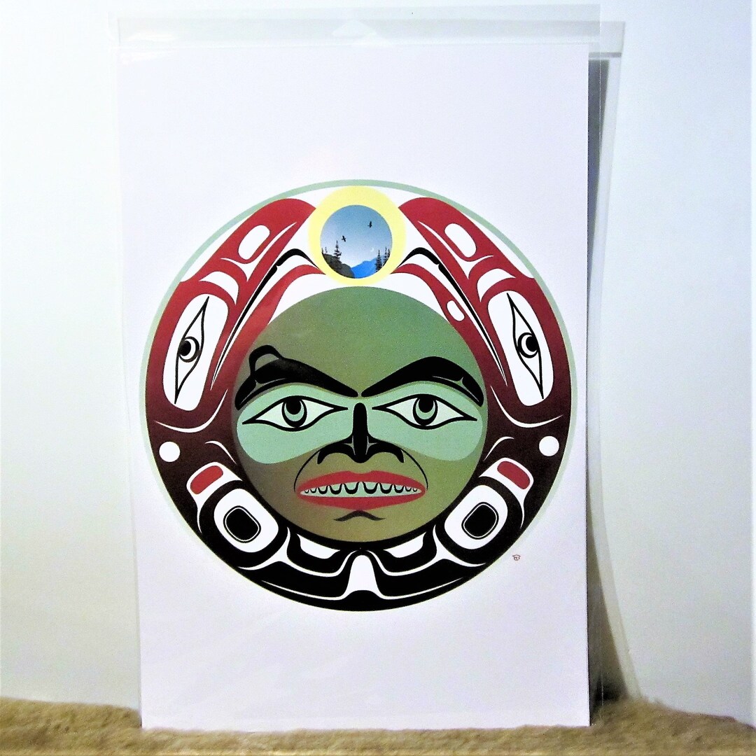 Tlingit First Nation 'twin Raven Moon' Contemporary Pacific North West ...