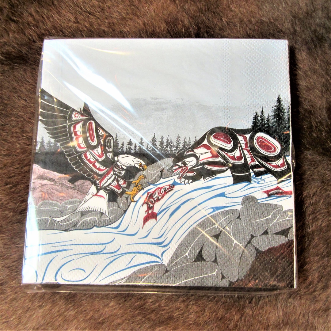 Northern Tuchone First Nations ''cycle of Life'' Paper Napkin Set ...