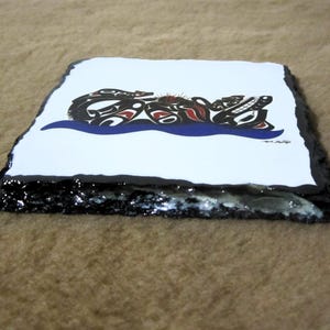 Nuu Chah Nulth First Nation 'sea Otters' Slate Coaster Pacific North ...