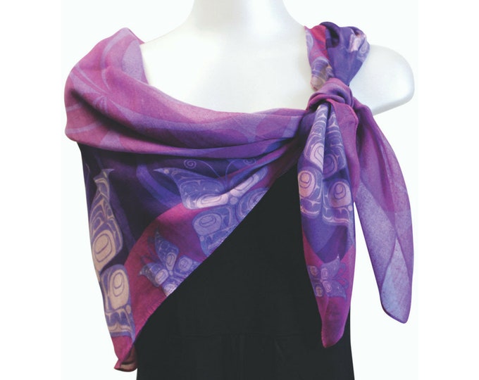 Haida First Nation 'butterflies' Square Scarf Pacific North West Coast ...