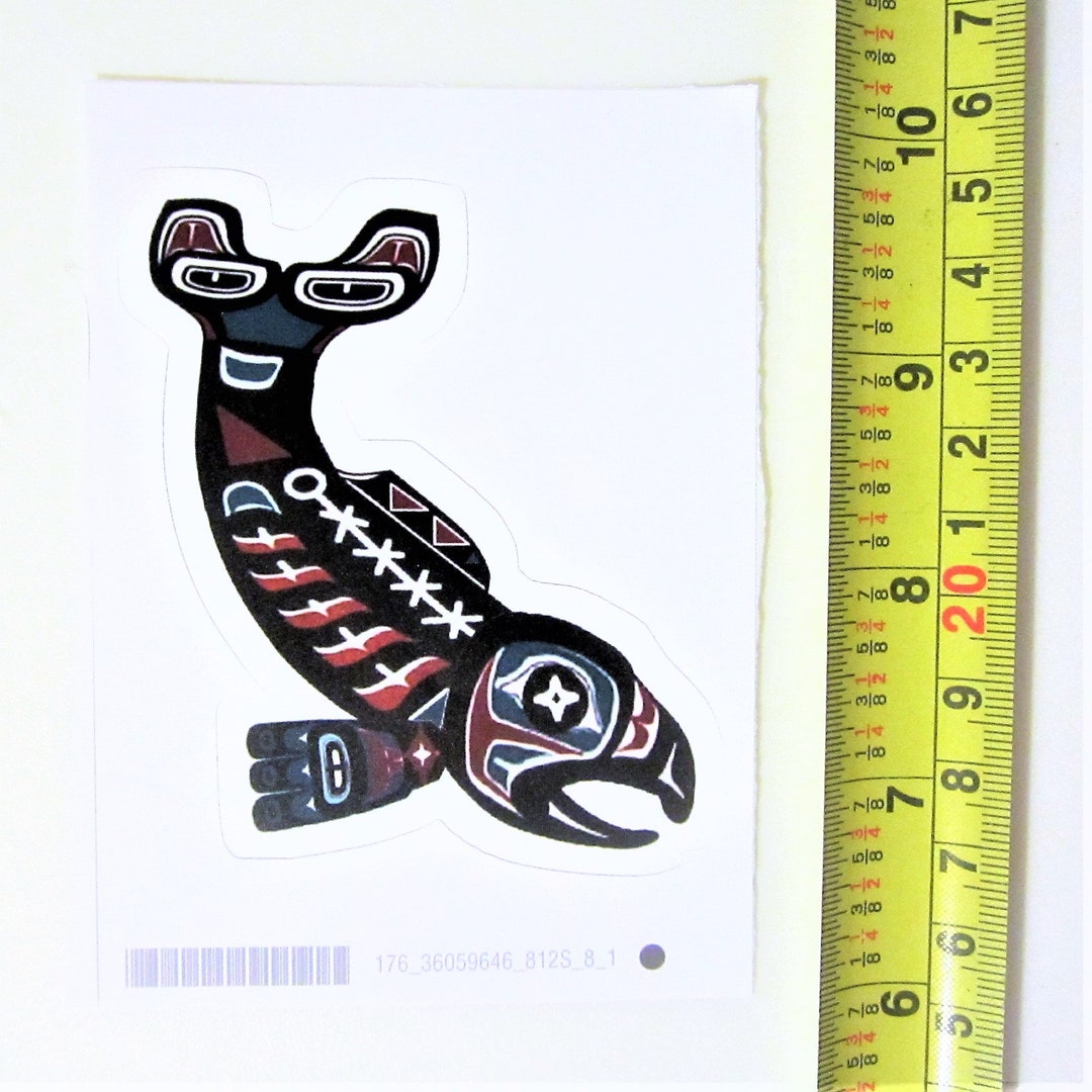 First Nations 'salmon' Sticker Decal West Coast Native Indigenous Art ...