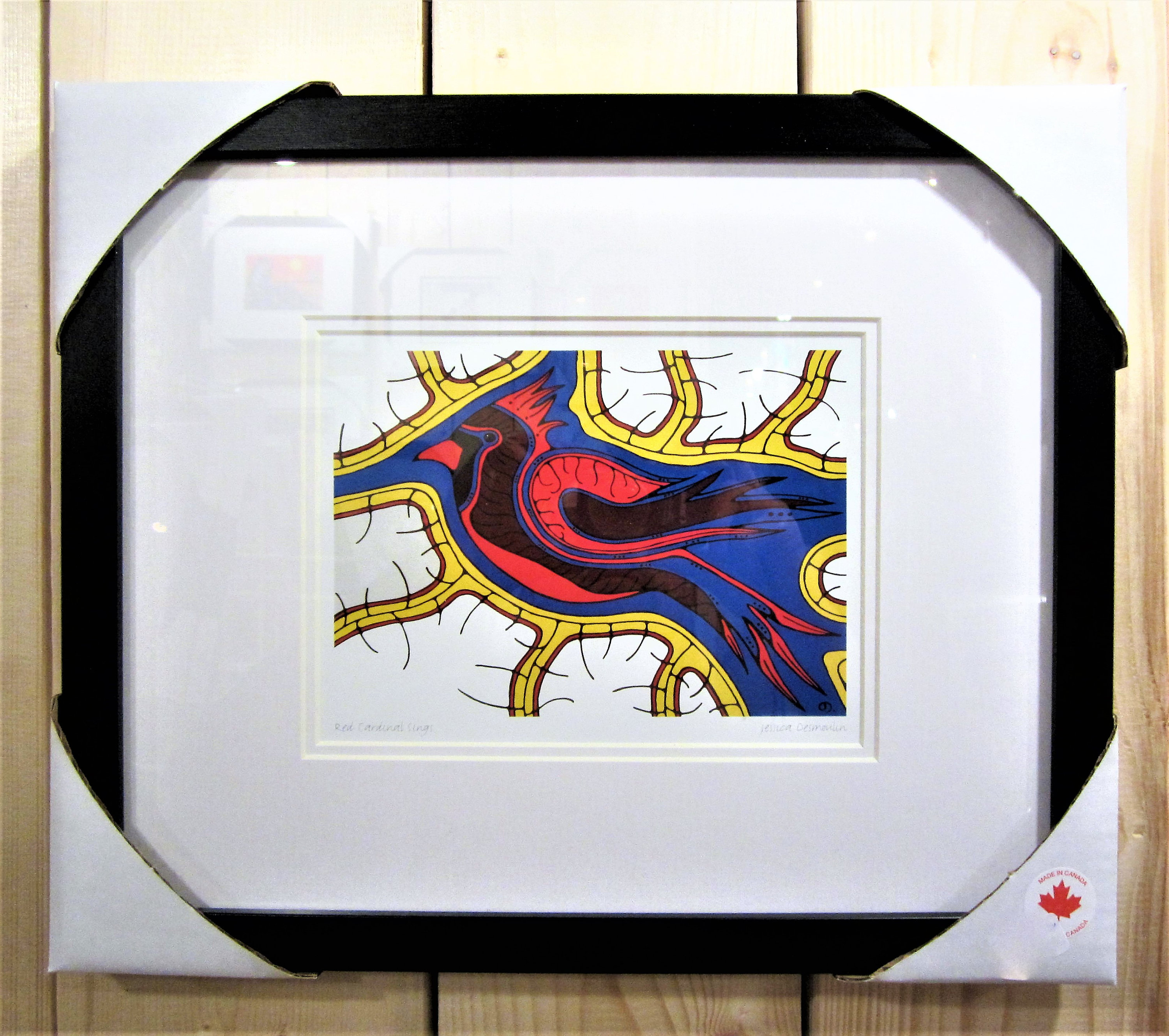 Ojibway First Nation 'red Cardinal Sings' Contemporary - Etsy