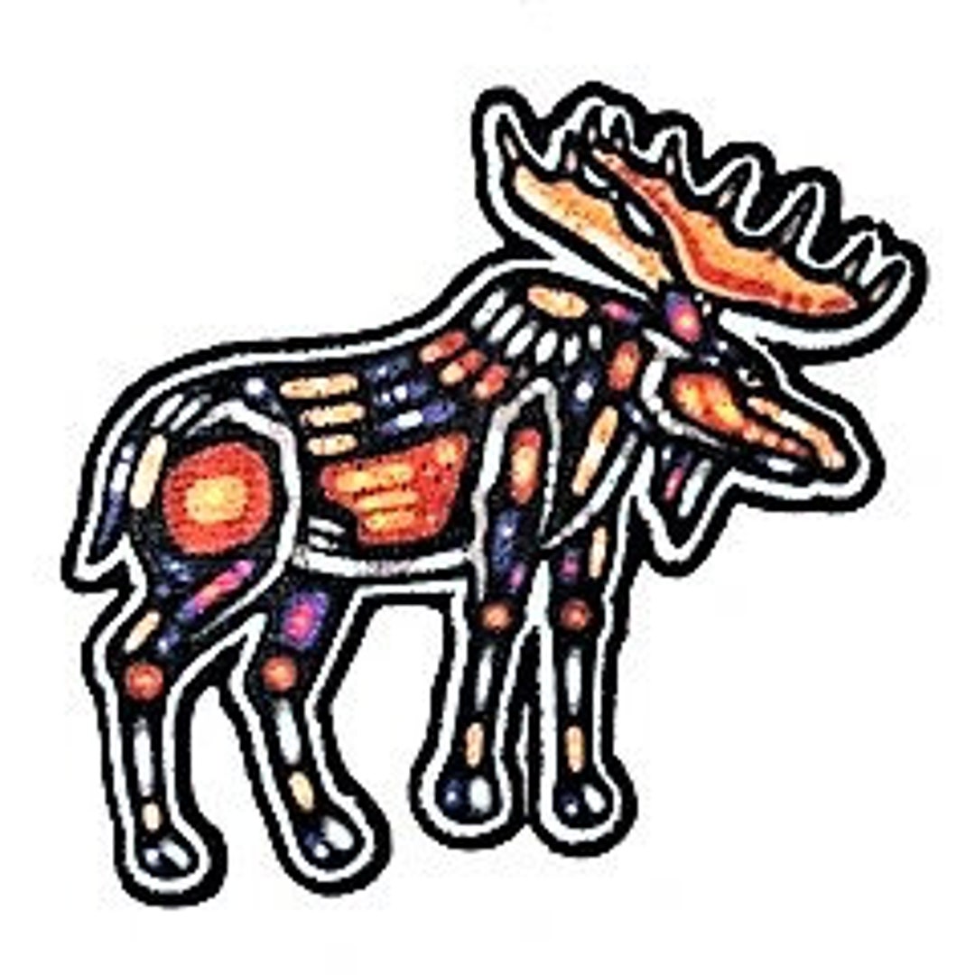 Chipewyan Dene First Nations 'moose' Iron on Embroidered Sub Arctic ...
