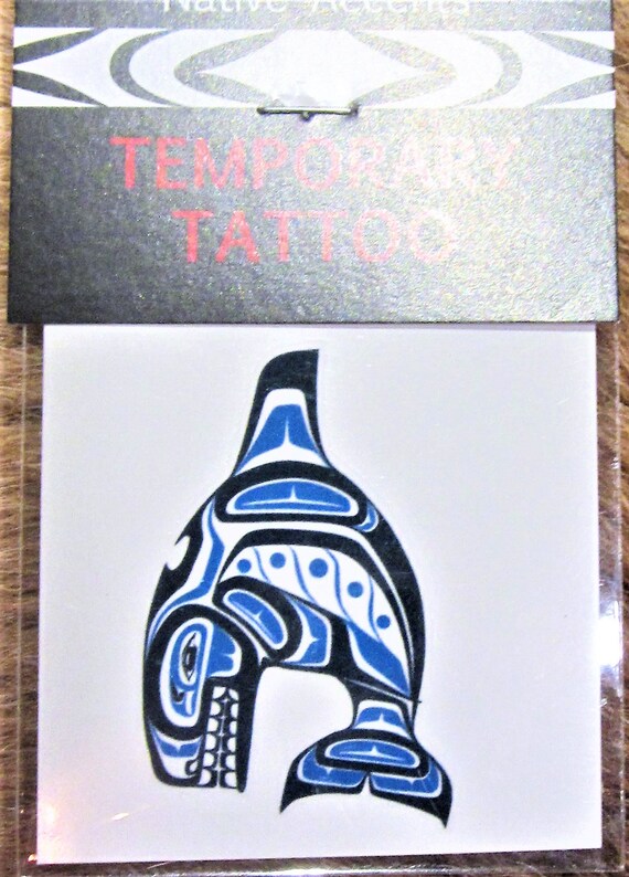 Haisla Heiltsuk First Nation 'whale' Temporary Tattoo | Etsy Canada