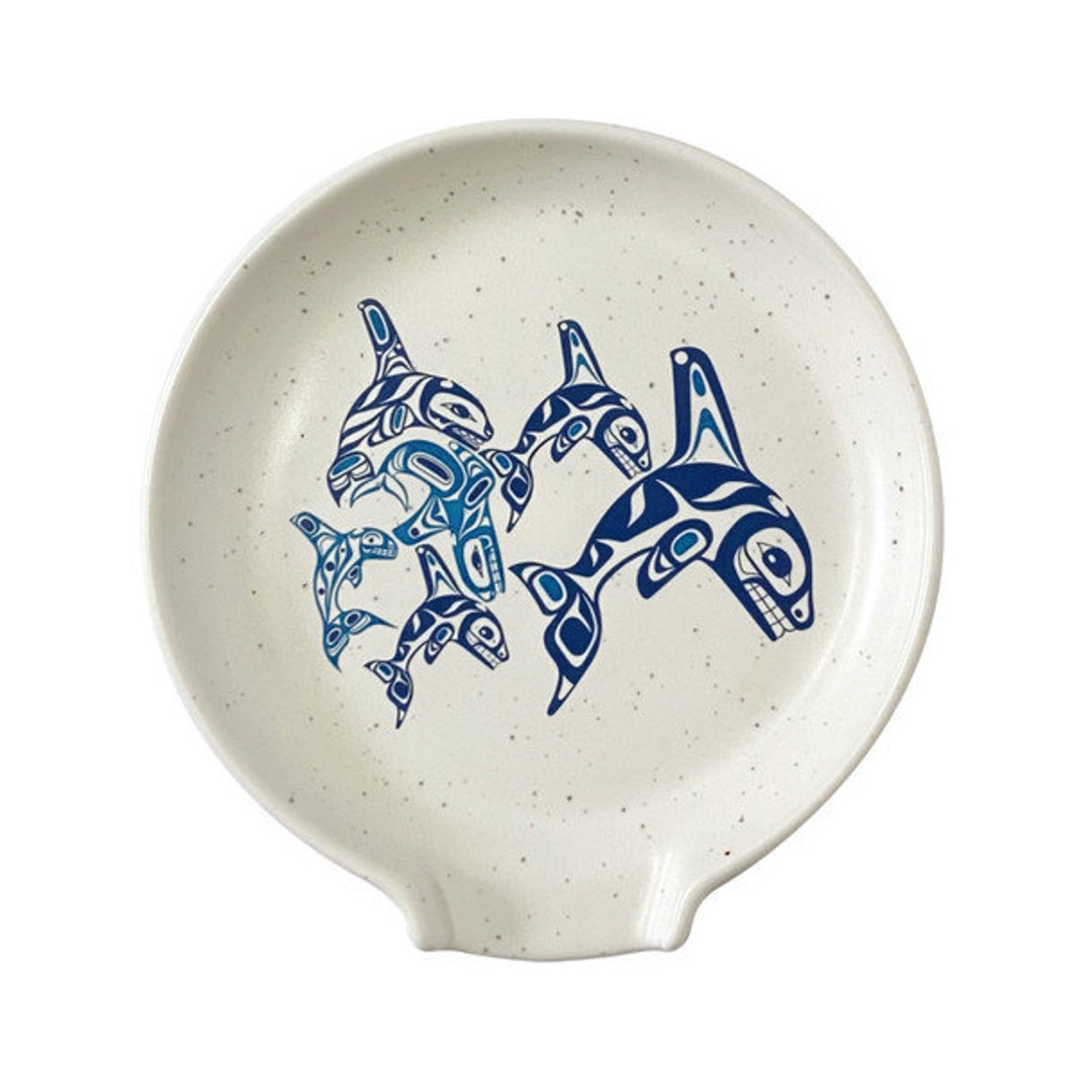 Haisla Heiltsuk First Nation 'orca Family' Ceramic Spoon Rest Pacific ...