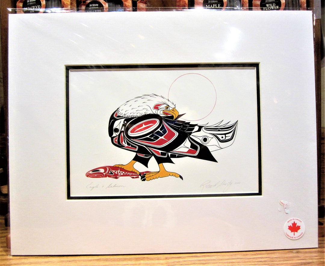 Northern Tuchone First Nation 'eagle & Salmon' Contemporary Native ...