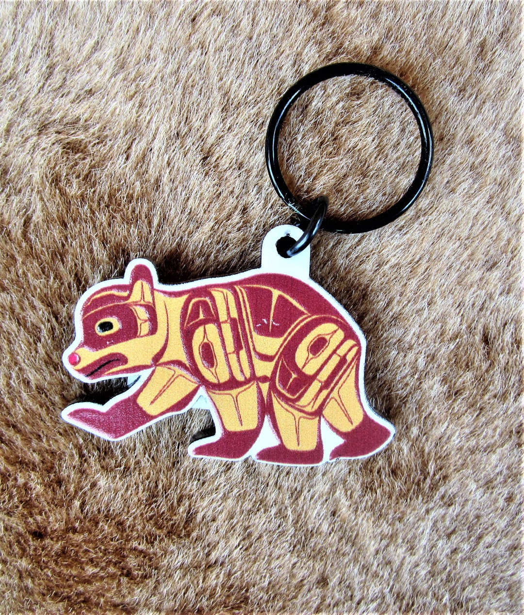 Heiltsuk Bella Bella First Nation 'bear' 3D Keychain Pacific North West ...