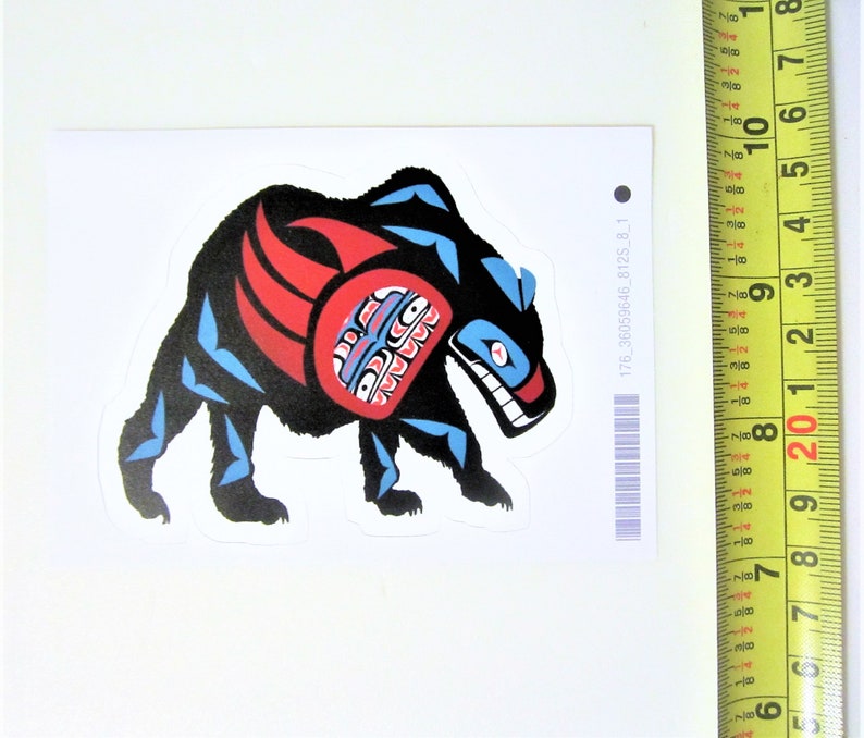 First Nations ''grizzly Bear' Sticker Decal West - Etsy