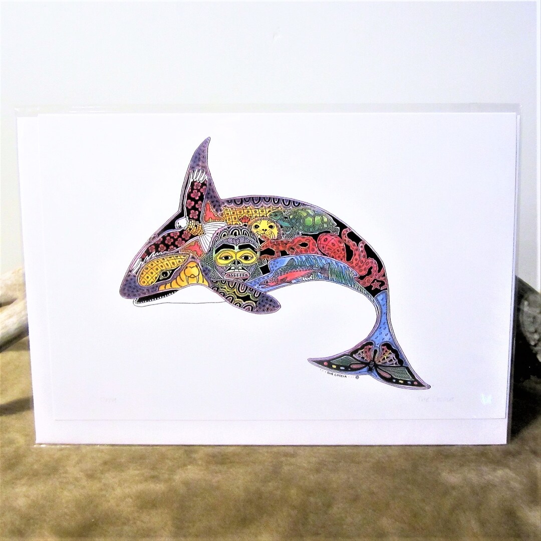 Cherokee First Nations ''orca'' Native Indigenous Art Post Card ...