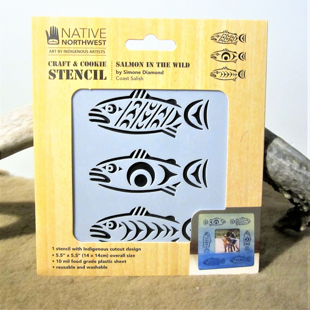 Coast Salish First Nation "salmon in the Wild" Craft and Cookie Stencil ...