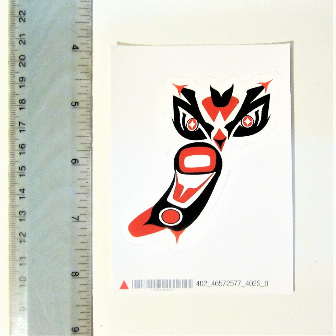 First Nations ''night Owl'' Sticker Decal Pacific North West Native ...