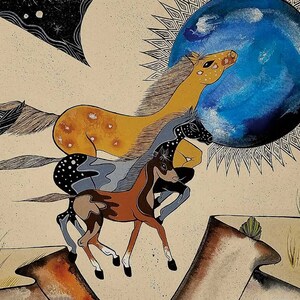Navajo and Laguna Pueblo First Nation 'spotted Ponies’' Contemporary ...