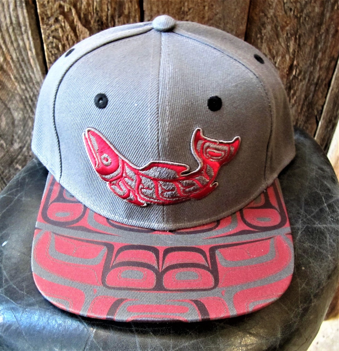 Tsimshian First Nations 'sustain' Snapback Ball Cap Hat Pacific North ...