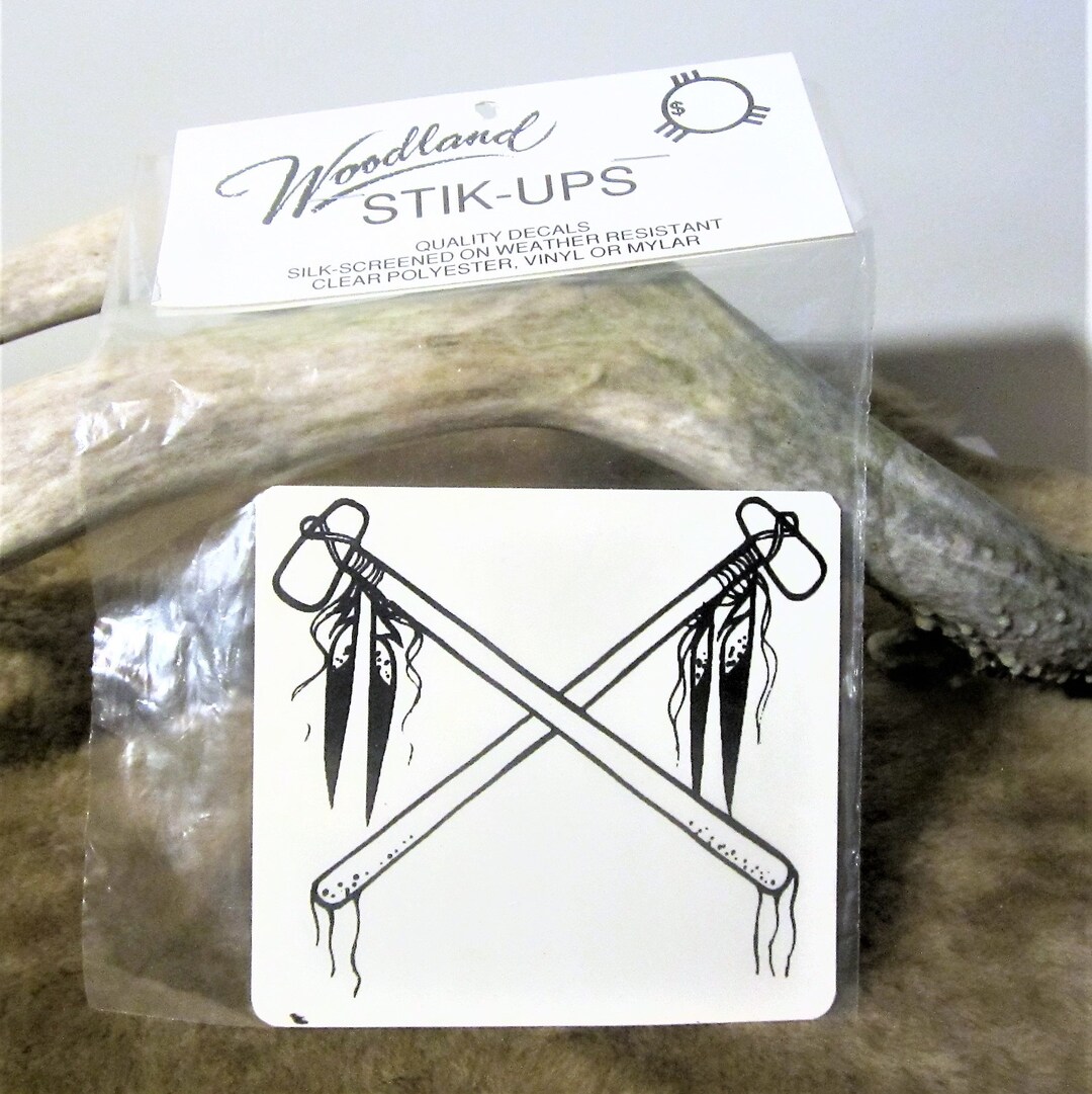 First Nations 'tomahawks' Set of 2 Silk Screened Vinyl Decals Native ...