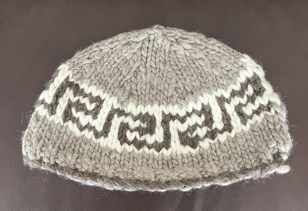 Coast Salish Cowichan First Nation 'form Line' Knit Adult Touque Winter ...