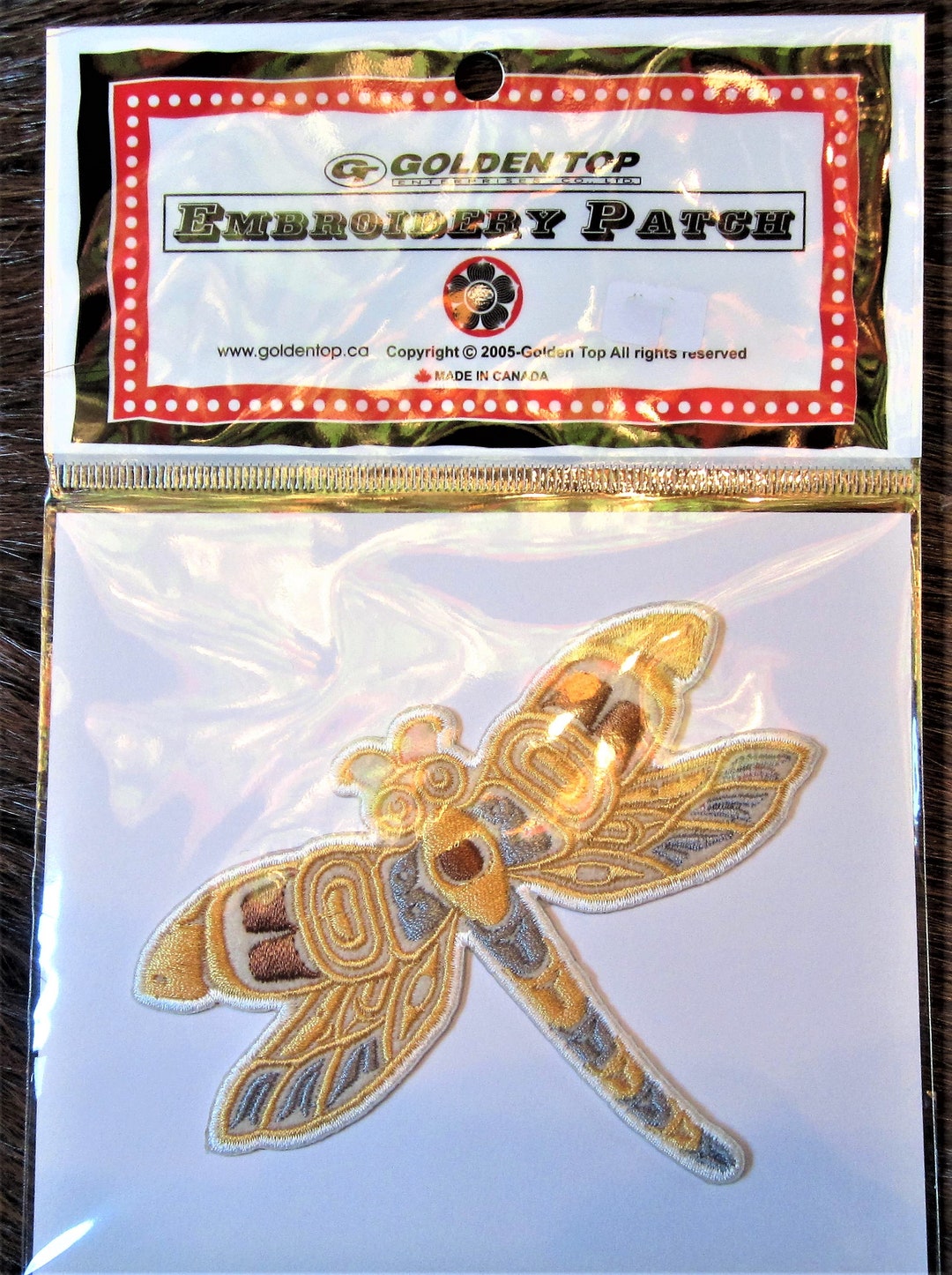 First Nations 'butterfly' Embroidered Patch Pacific North West Coast ...