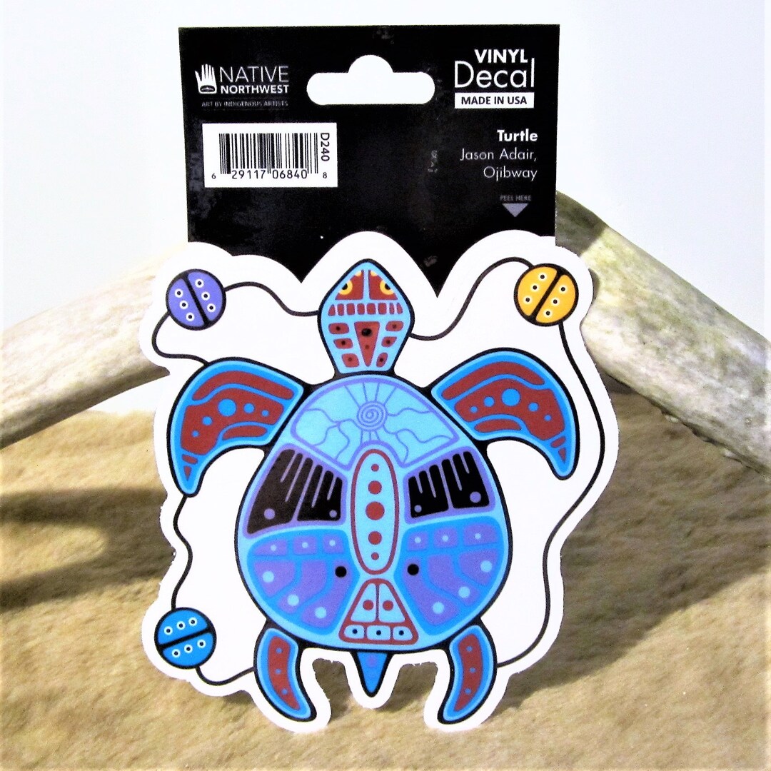 Ojibway First Nation 'turtle' Vinyl Sticker Decal Eastern Woodlands ...