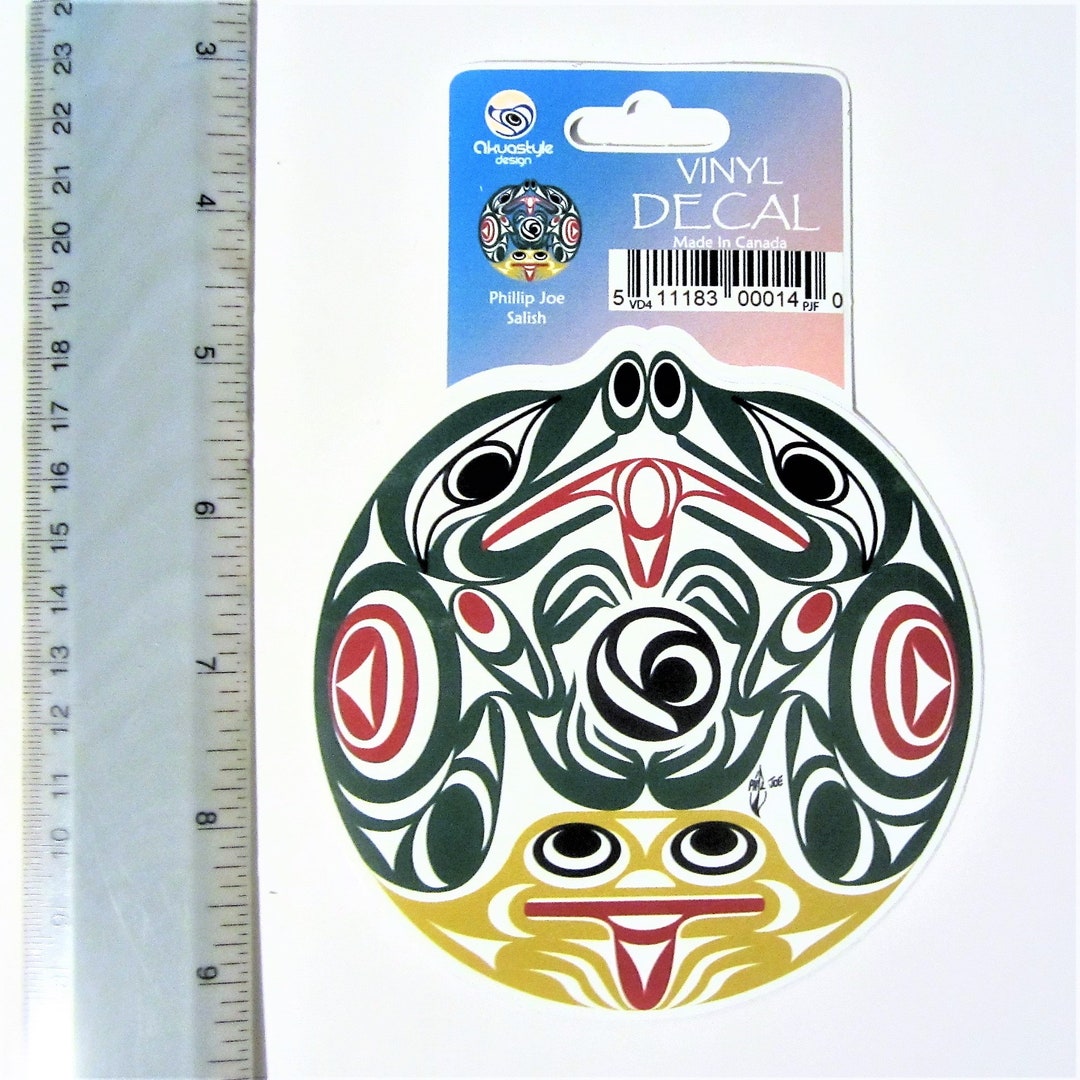Salish First Nation 'frog' Vinyl Sticker Pacific North West Coast ...
