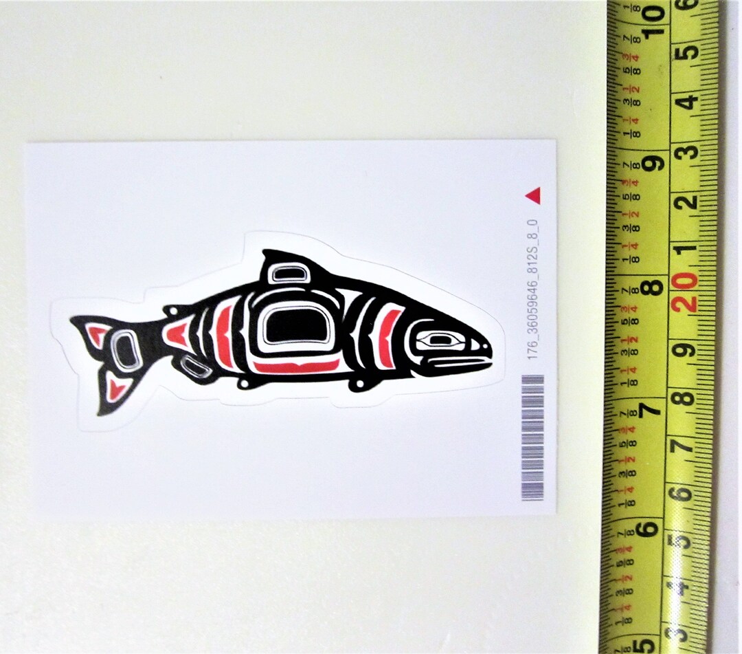 First Nations ''salmon'' Sticker Decal West Coast Native Indigenous Art ...