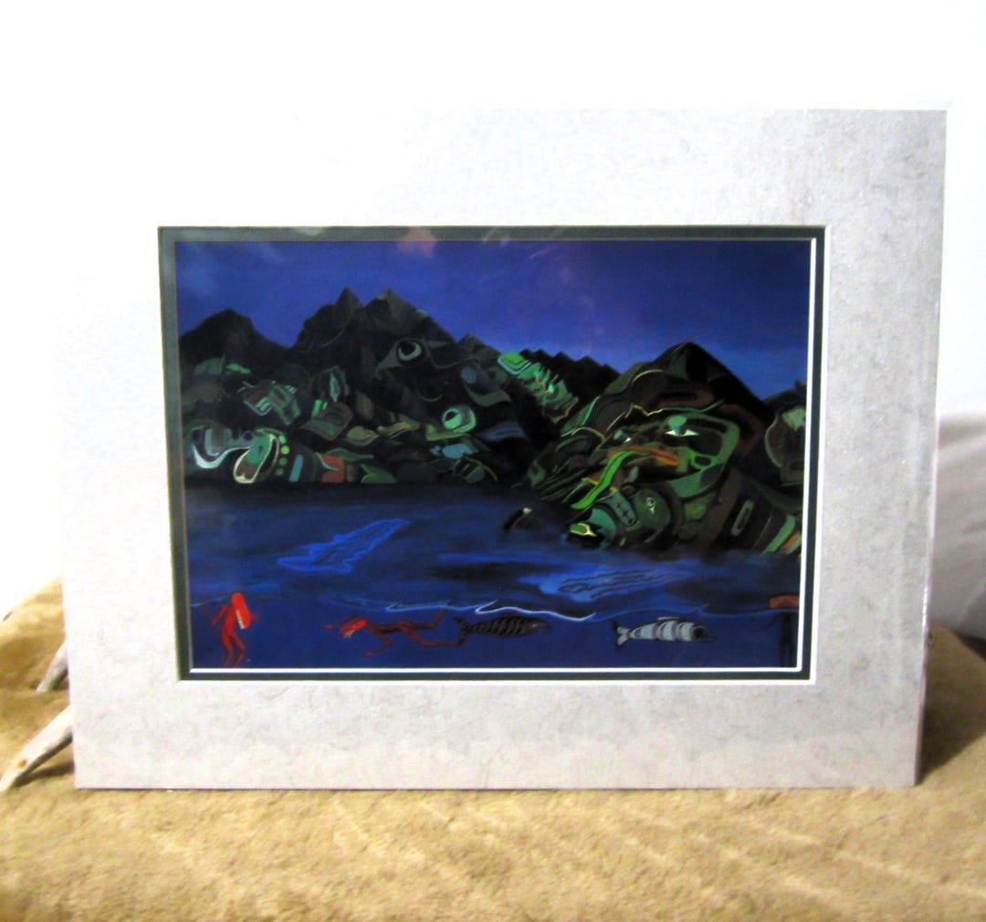 Coast Salish First Nation 'coast Line Landscape' Contemporary Pacific ...