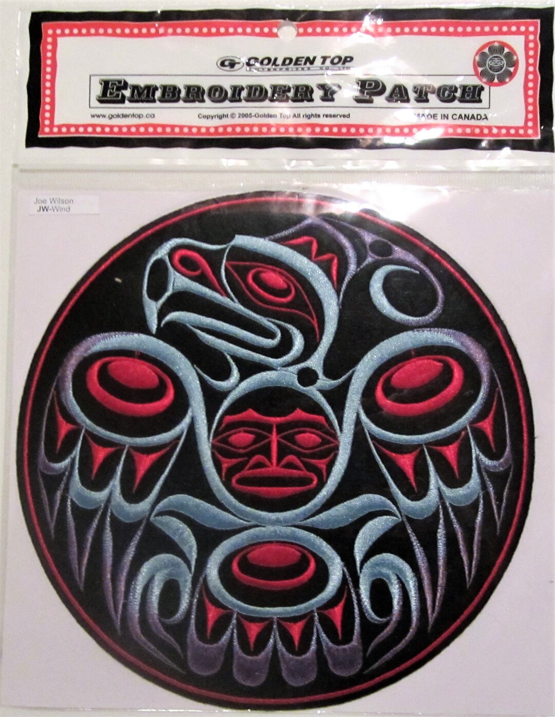 Coast Salish First Nations 'thunderbird Wind' Large Embroidered Patch ...