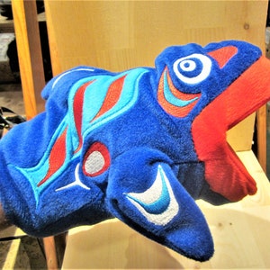 Haida First Nation 'streamer the Salmon' Hand Puppet Toy Pacific North ...