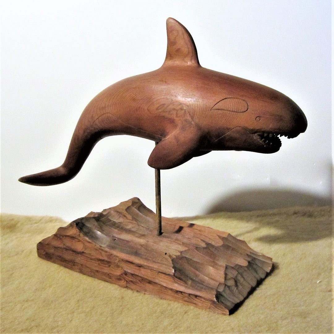 Pacific North West Coast 'killer Whale' Red Cedar Carving British ...